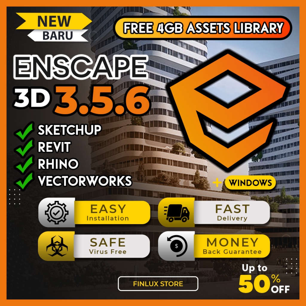 Enscape 3D v3.5.6 FREE 4GB Assets Library For SketchUp/Revit/Rhino ...