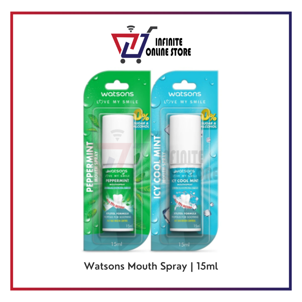 WATSONS Semburan Mulut (15ml) (Peppermint / Cool Mint) - Mouth Spray ...