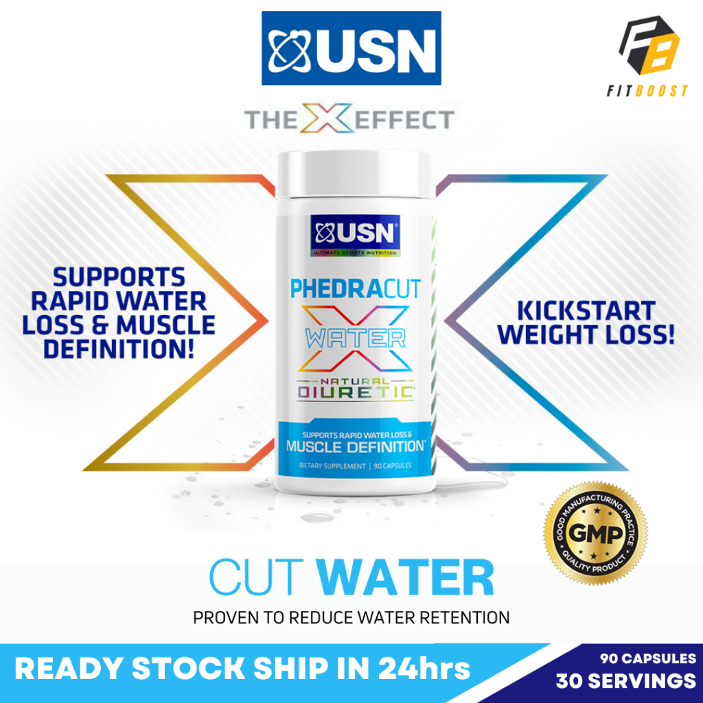 USN, PhedraCut Water X, Diuretic Prevent Water Retention (90 Caps ...