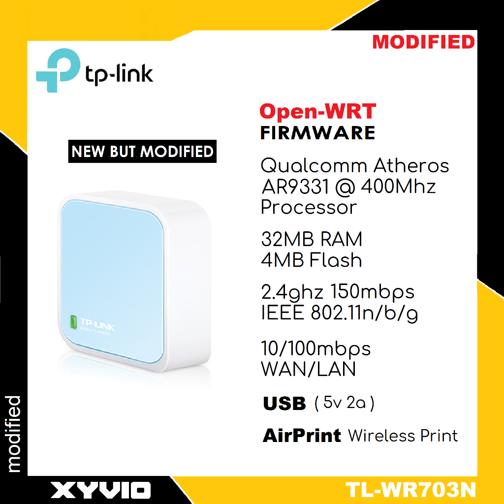 Network Print Server Wired / Wireless TL-WR702N / TL-WR703N Upgraded to ...