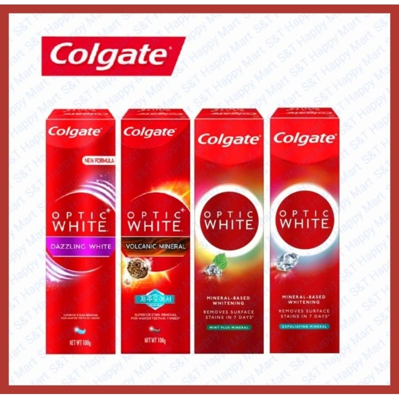 Colgate Optic White Mint Plus Mineral / Exfoliating Mineral Tooth Paste ...