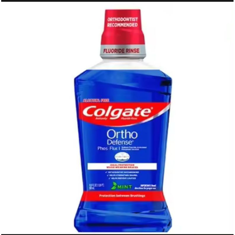 Colgate Phos Flur Anti Cavity Fluoride Rinse Ortho Defense, Cool Mint ...