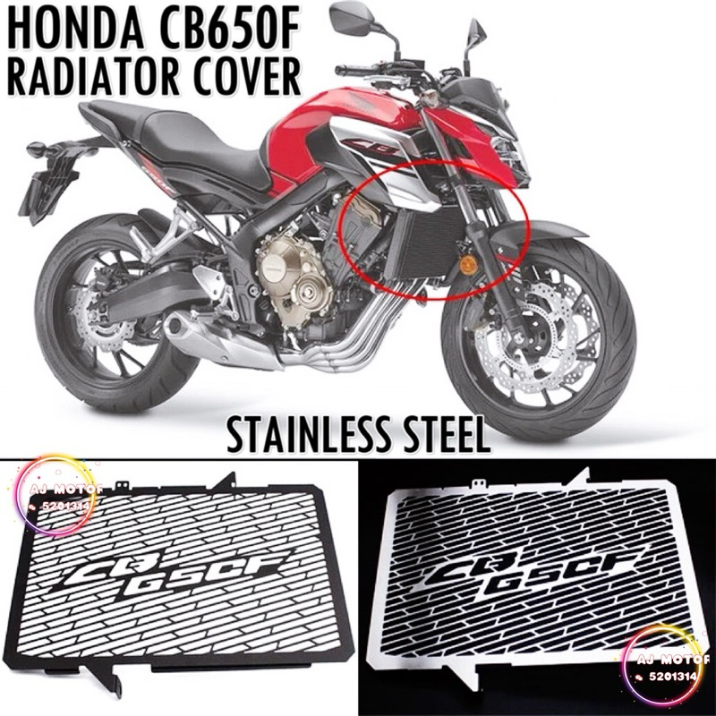 HONDA CB650F CB650 F RADIATOR COVER [ STAINLESS STEEL ] COOLANT NET ...