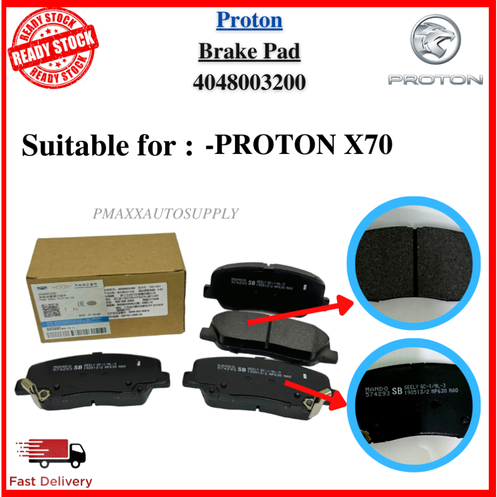100% ORIGINAL GEELY/ PROTON X70 BRAKE PAD Front #PROTON X70 CKD/CBU ...
