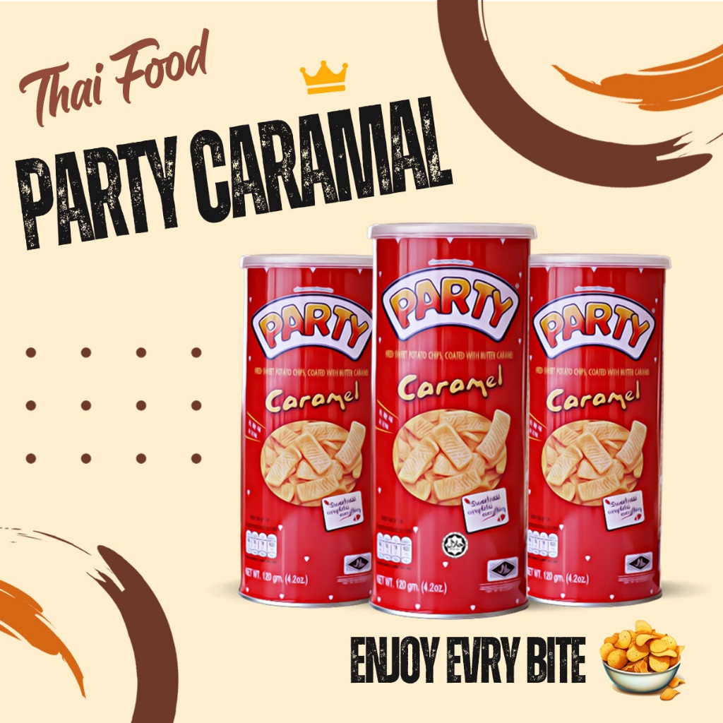 THAILAND PARTY Caramel Sweet Potato Snack 120g Thai snack 🔥 | Shopee ...