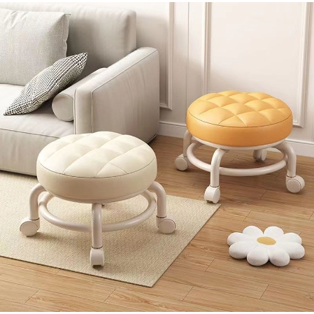 DO Swivel Low Stool With Wheel Small Chair Round Stool With Sofa ...