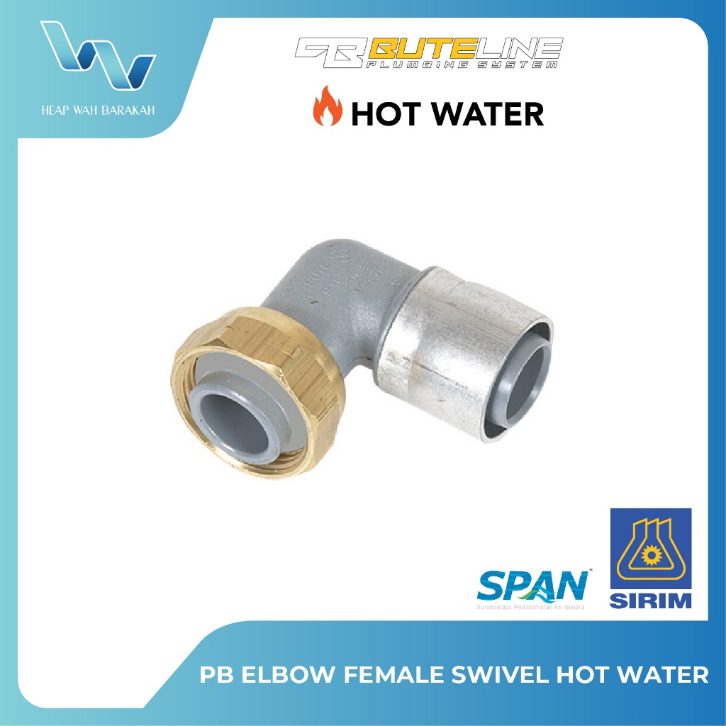 BUTELINE PB ELBOW FEMALE SWIVEL FITTING HOT WATER COMPRESS - SIRIM ...