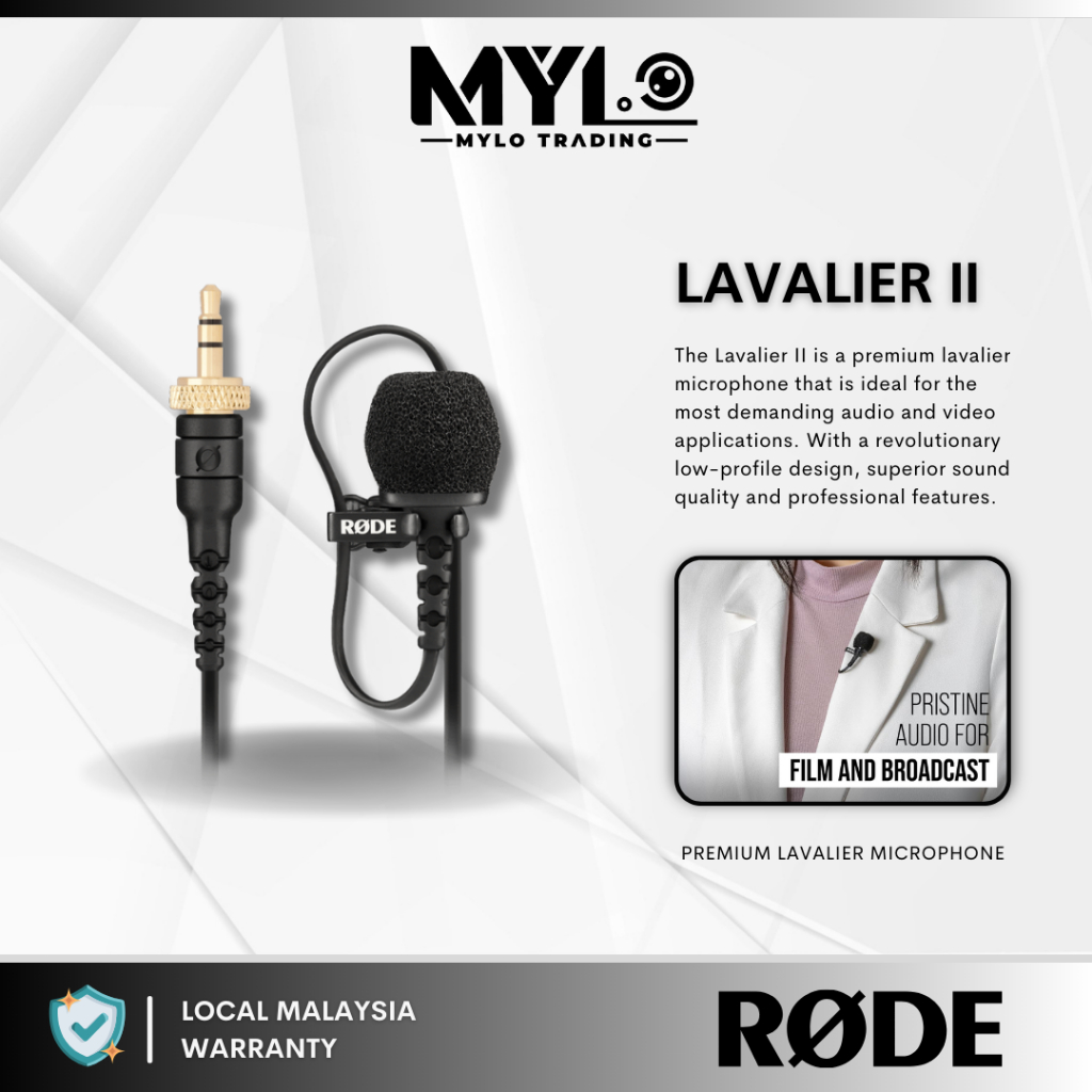 Rode Lavalier GO Lavalier II Omnidirectional Lavalier Microphone for ...