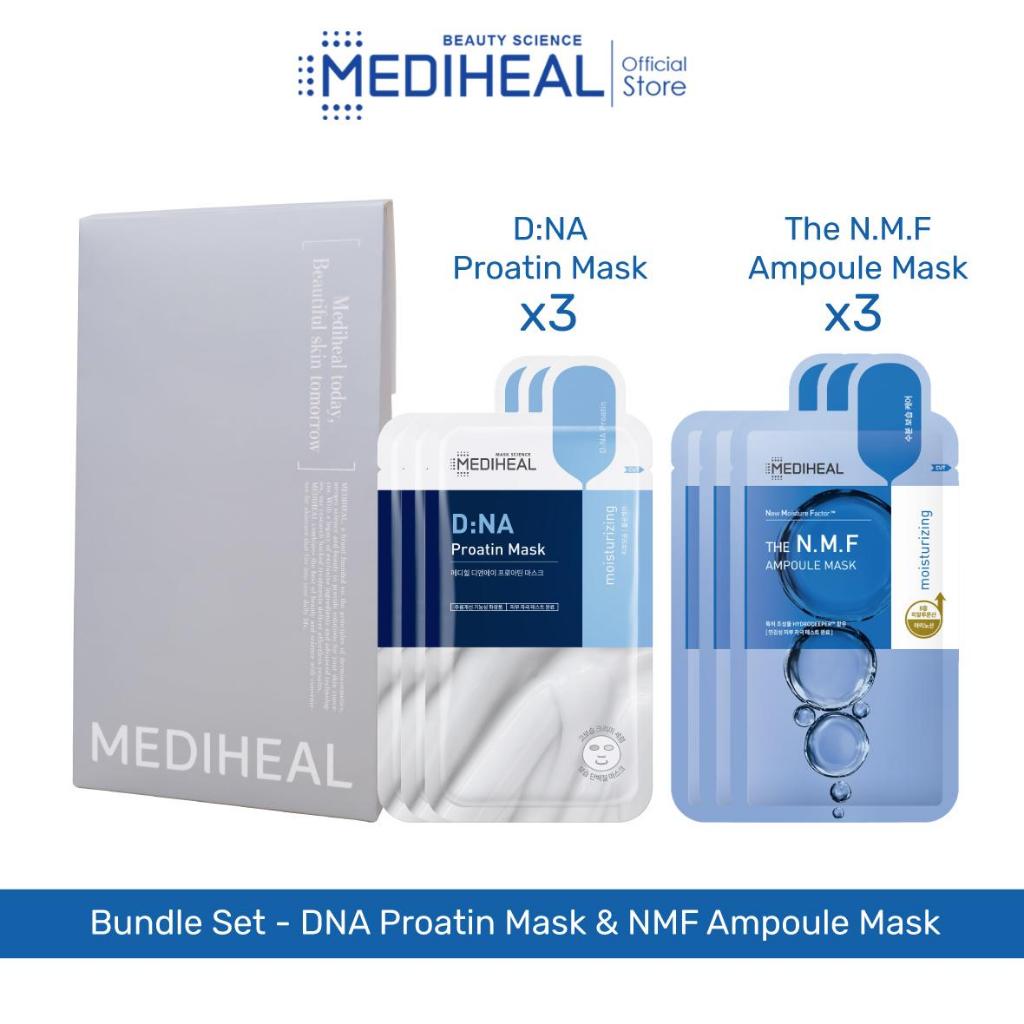 MEDIHEAL BUNDLE SET D:NA PROATIN MASK & NMF AMPOULE MASK | Shopee Malaysia