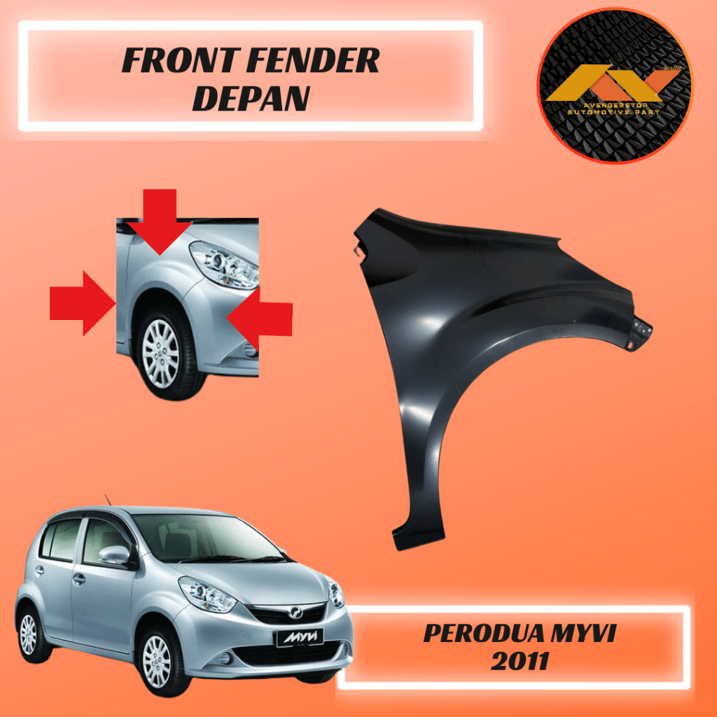 PERODUA MYVI LAGI BEST / ICON 2011 - 2017 Front Fender Mudguard Depan ...