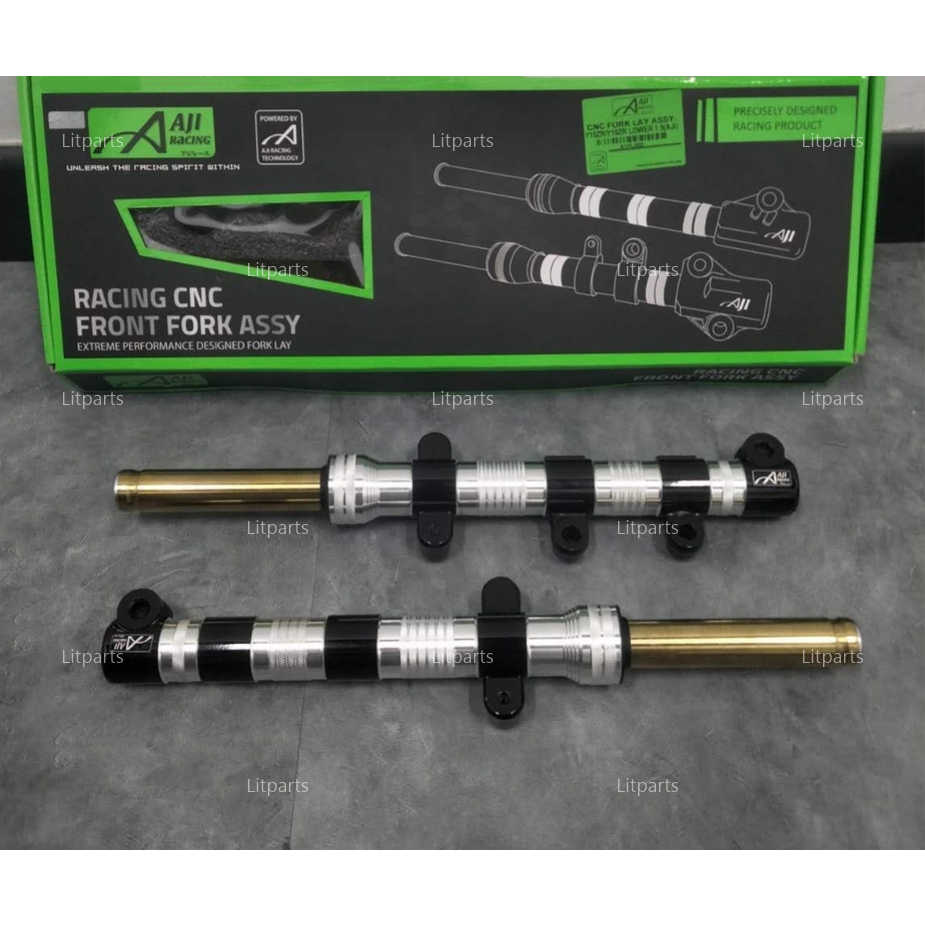 [100% ORIGINAL] Aji Racing Cnc Front Fork Lay Gold Chrome Lower 1.5 Inch Y15 Y15ZR V1 V2 Y16 ...