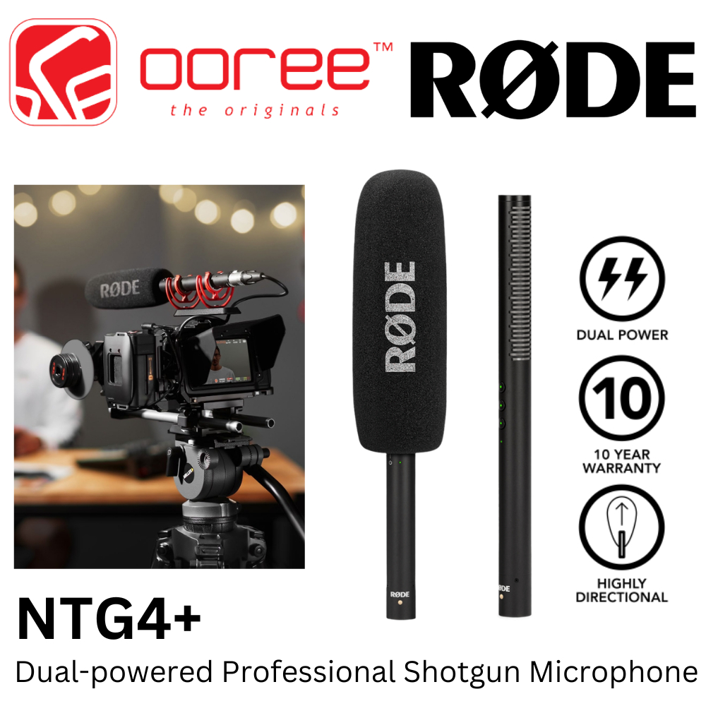 RODE NTG4 / NTG4+ (DUAL-POWERED) PROFESSIONAL SHOTGUN MICROPHONE ...