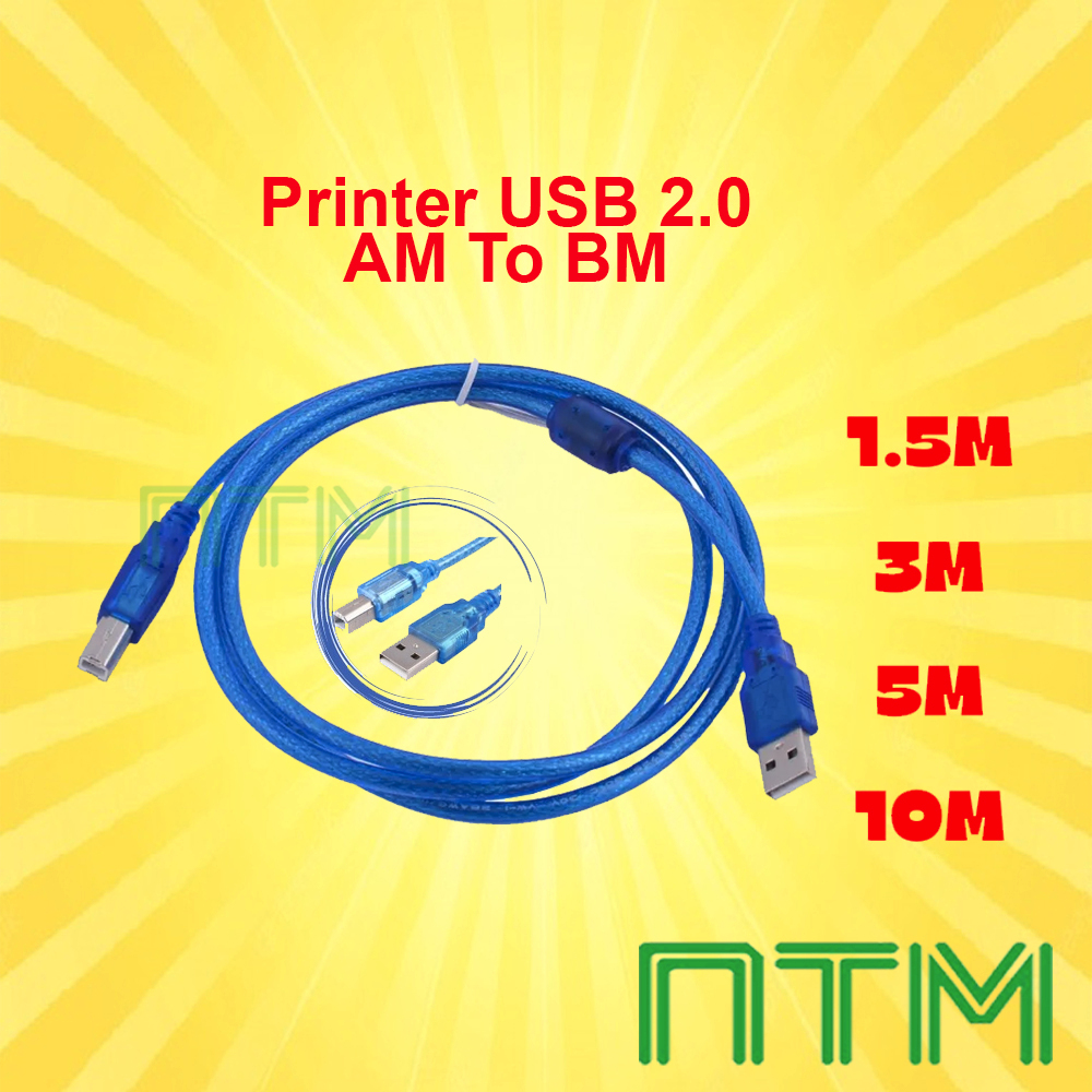 USB 2.0 Type A Male To B Male Am To Bm Adapter Data Cable Cord For ...