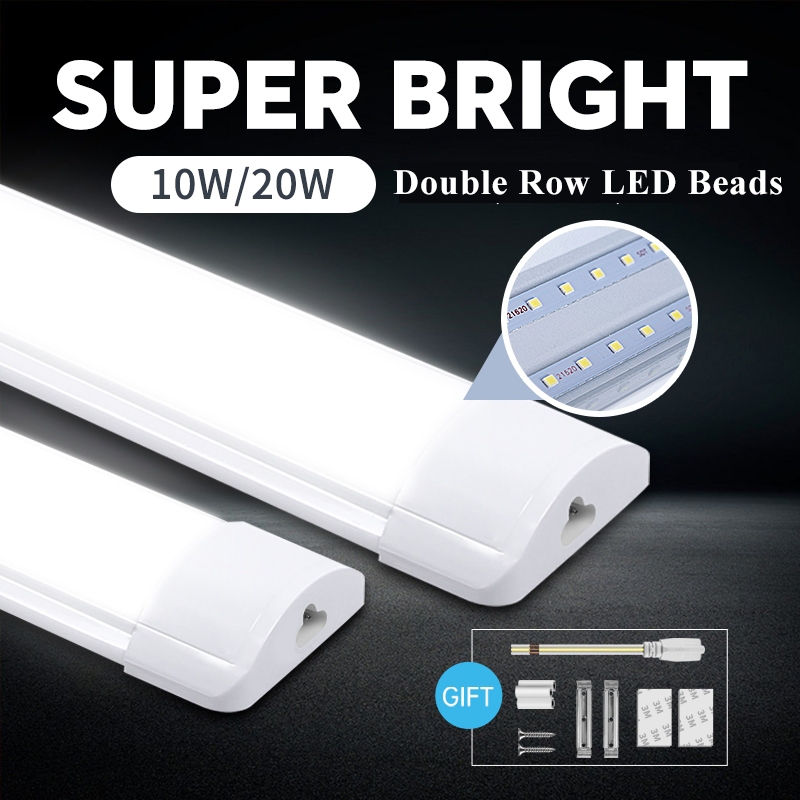 Led Tube Light 4ft 2ft 1ft Double Row LED Beads Series Connection 10W ...