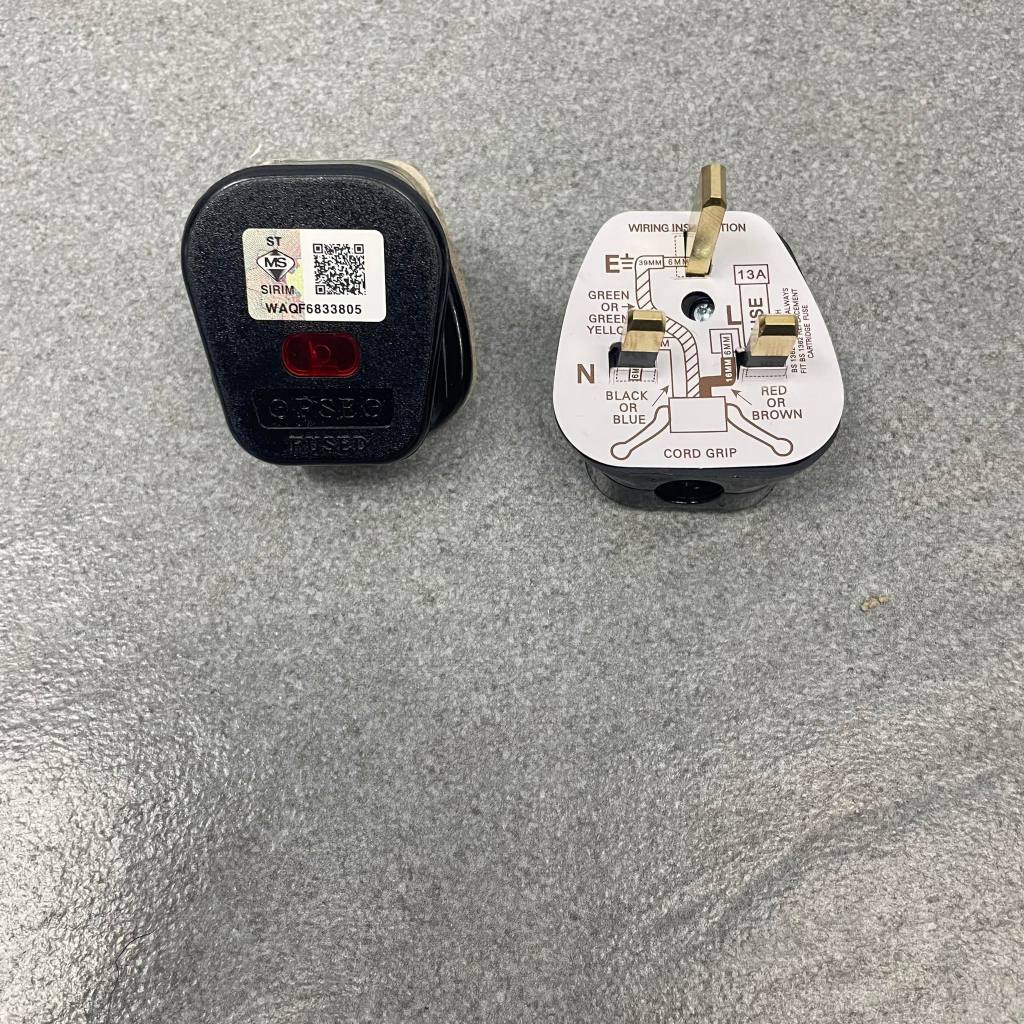 PLUG TOP 13A 3PIN NEON WITH LAMP ( SAFETY SIRIM ) ELECTRIC PLUGS FOR ...