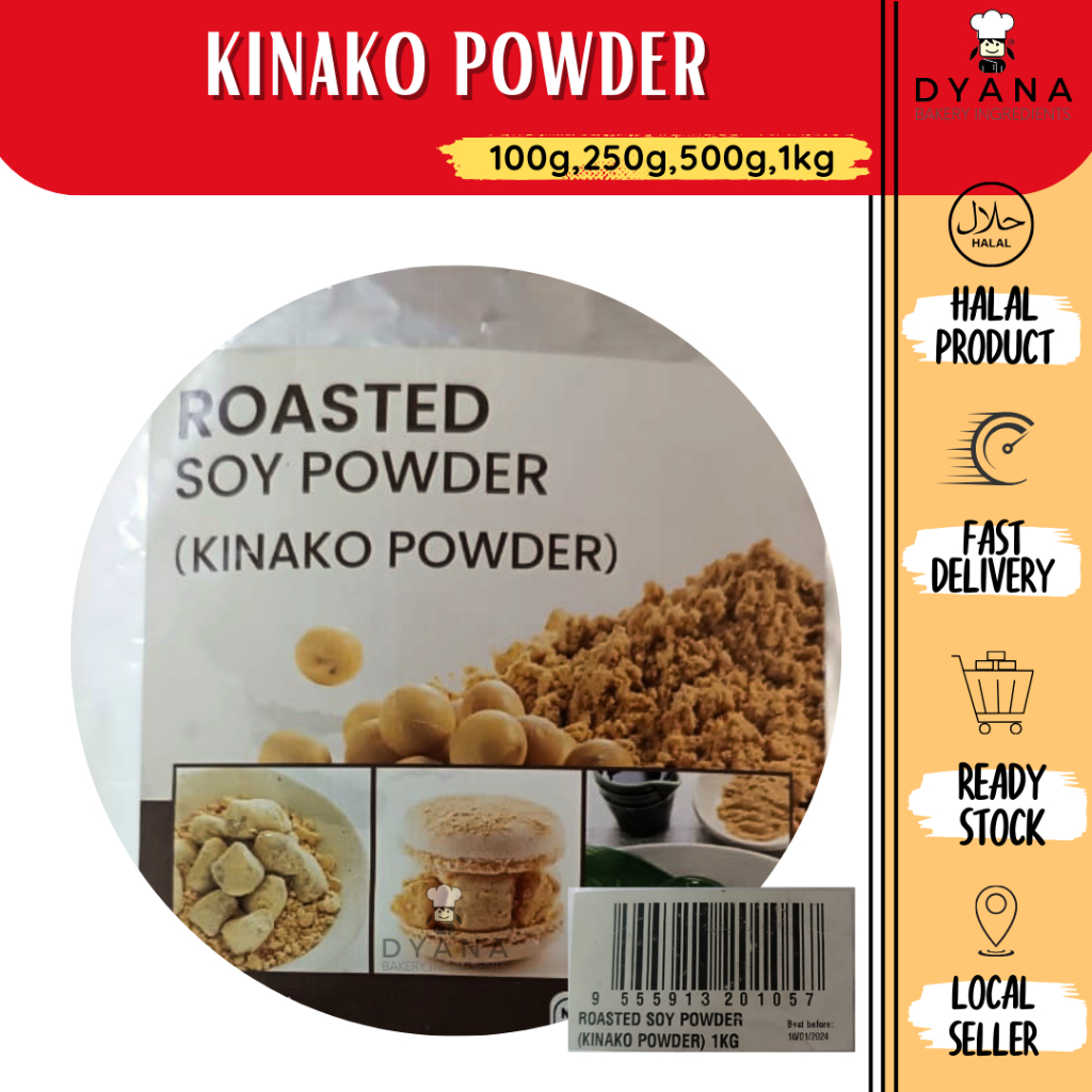 LELONG (Exp 10/1/2024) Kinako Soy Powder ( Serbuk Soya ) Raindrop 1kg ...