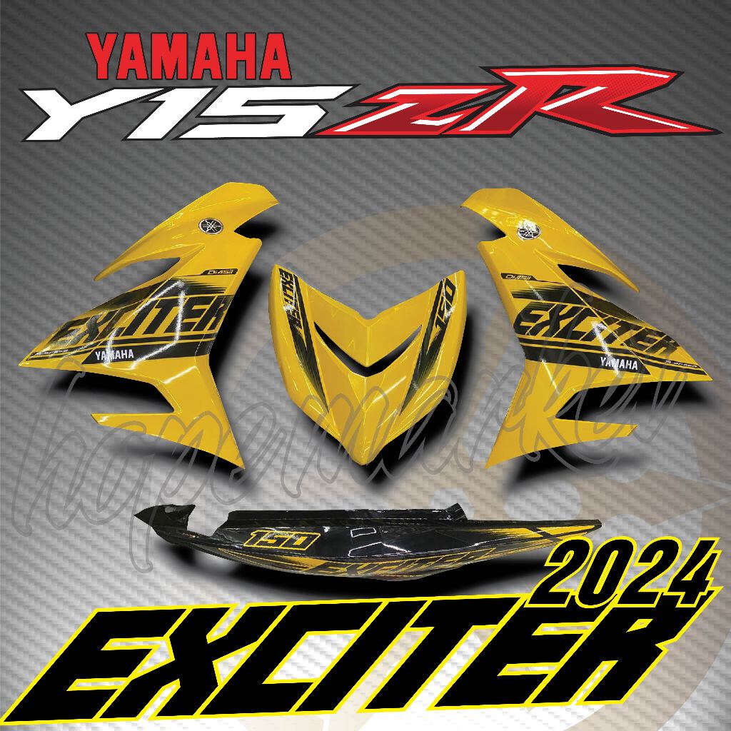 STRIPE MOTOR YAMAHA Y15 Y15ZR EXCITER VN 2024 NEW CUSTOM BODY STICKER ...