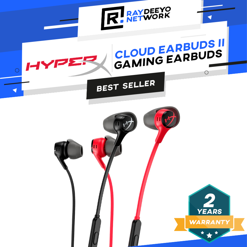 HyperX Cloud Earbuds II Gaming Earbuds Hyper X Earbud [Built-in Mic ...
