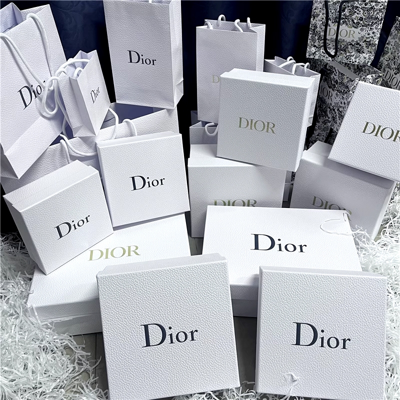 White Christian Dior Paper Bag With Dior Ribbon Counter S,M,L,XL ...