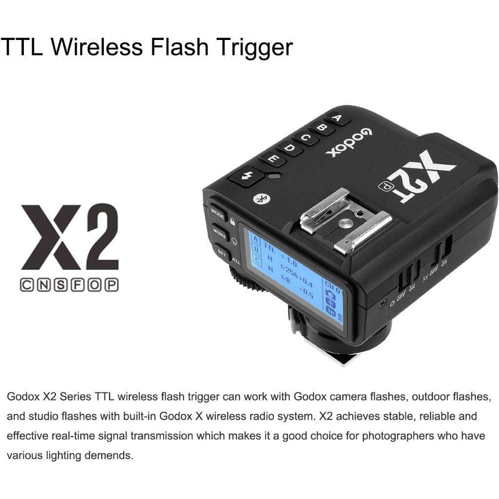 Godox X2 2.4 GHz TTL Wireless Flash Trigger ( Nikon Canon Sony Fujifilm ...