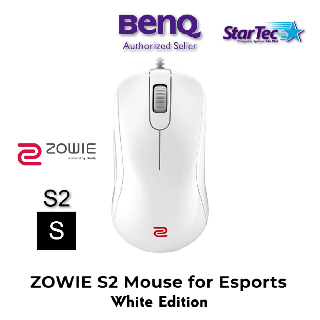 BenQ ZOWIE S2 Small Esports Gaming Mouse (White) | Shopee Malaysia