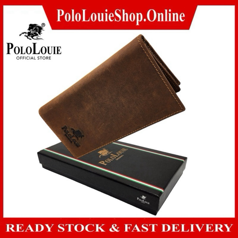 Original Polo Louie Luxury Genuine Cow Leather Mens Long Wallet Vintage ...