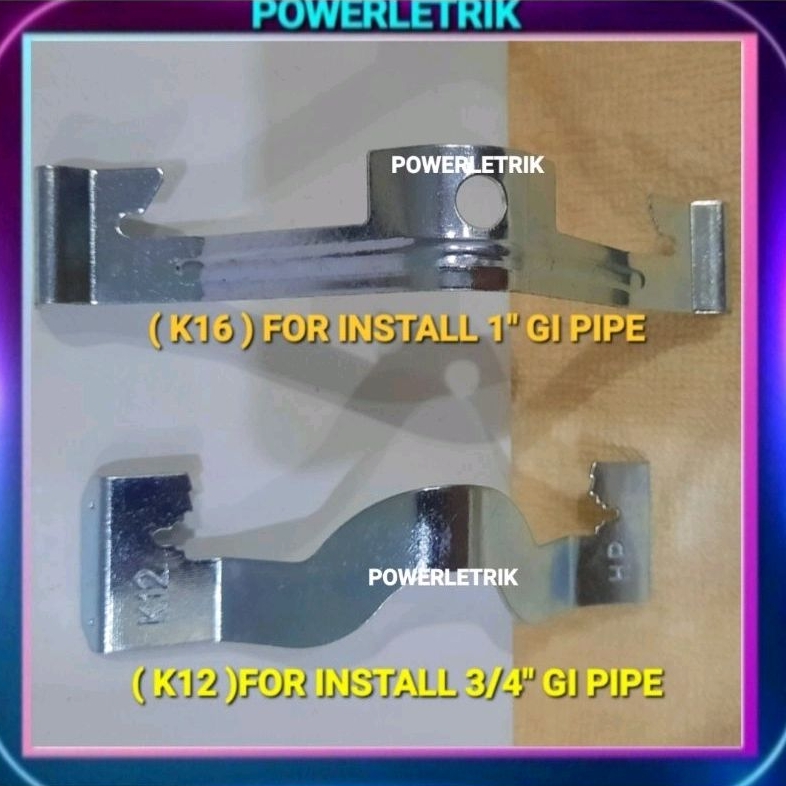 *READY STOCK* CADDY SPRING STEEL CLIP K12 FOR（3/4" ) / K16 FOR (1 ...