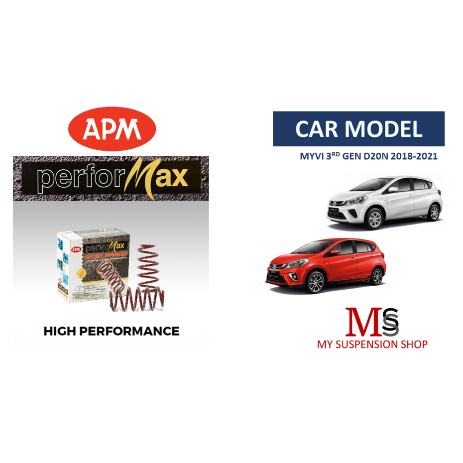 (APM Performax) Perodua Myvi D20N 2018-2021 Heavy Duty Sport Spring ...