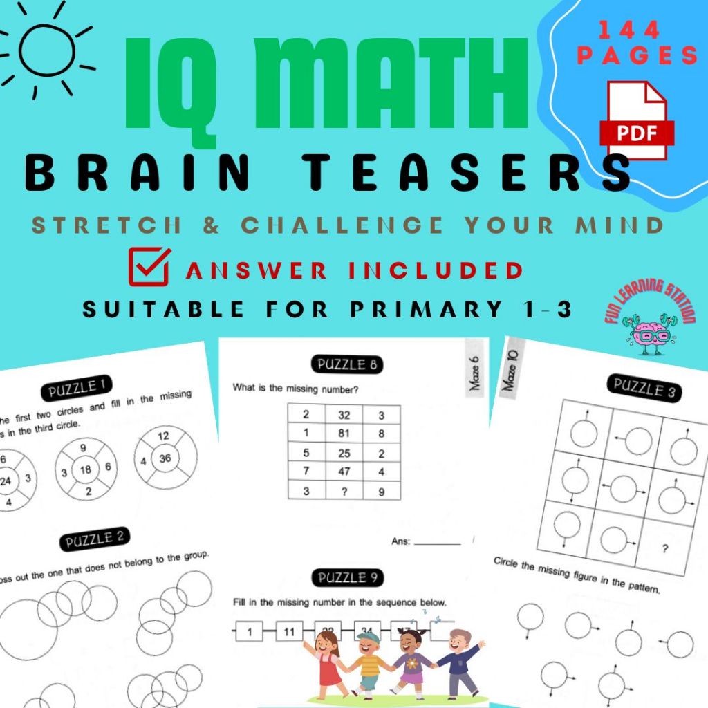 Z3 (PDF) IQ Math l Brain Teasers worksheet for Primary 1 2 3 ...