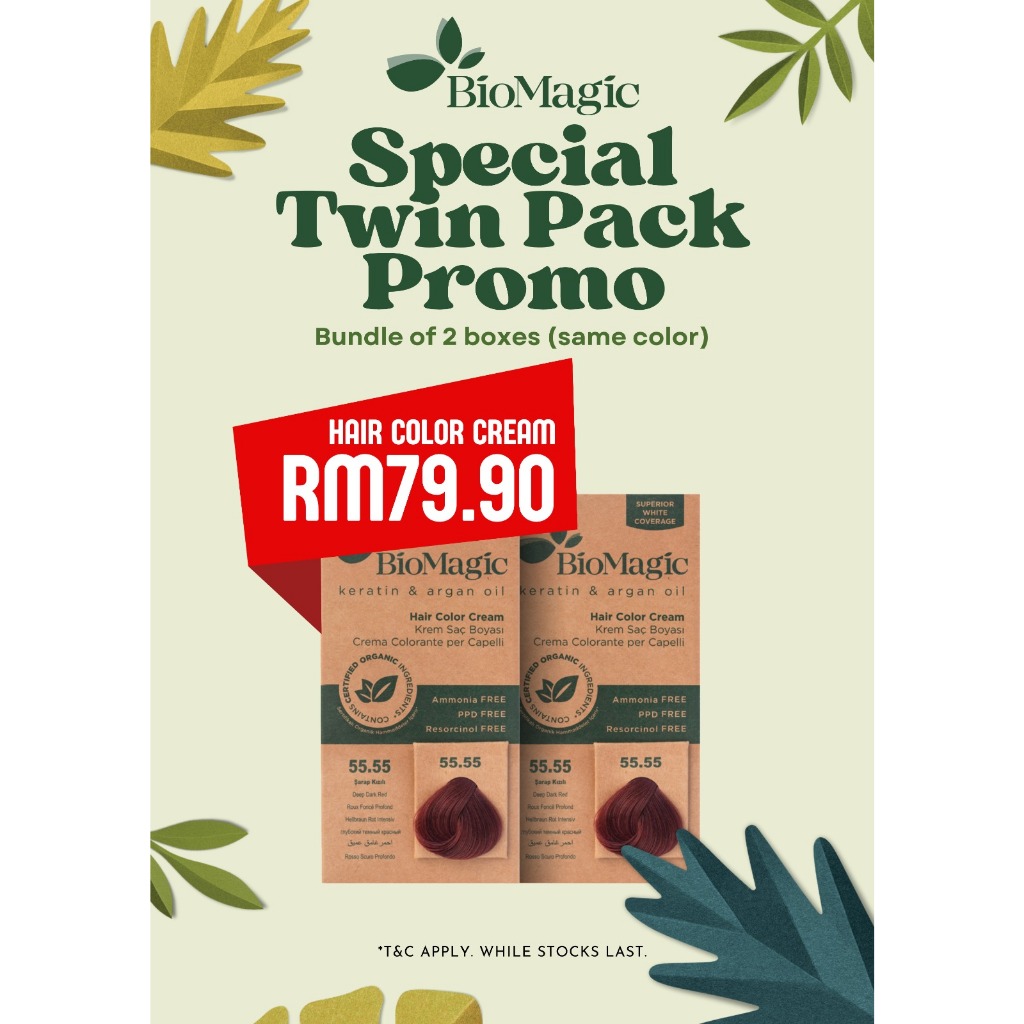 [FURTHER MARKDOWN] Biomagic Hair Color Cream Twinpack | Shopee Malaysia