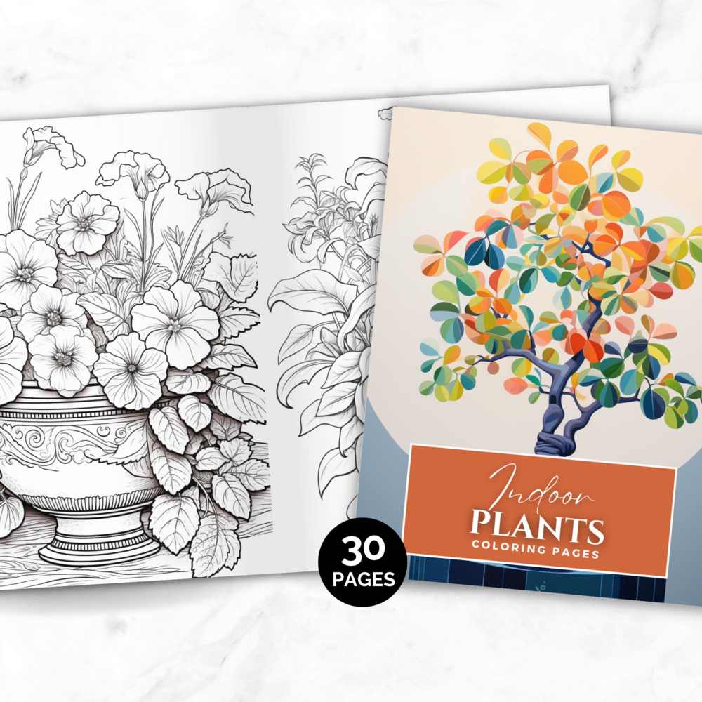 [PDF] Indoor Plants Coloring Pages | Kids & Adult Coloring eBook ...