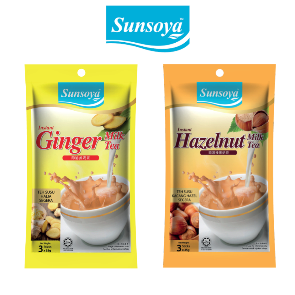 SUNSOYA Instant | Hazelnut & Ginger Milk Tea |Teh Susu Hazelnut & Halia ...