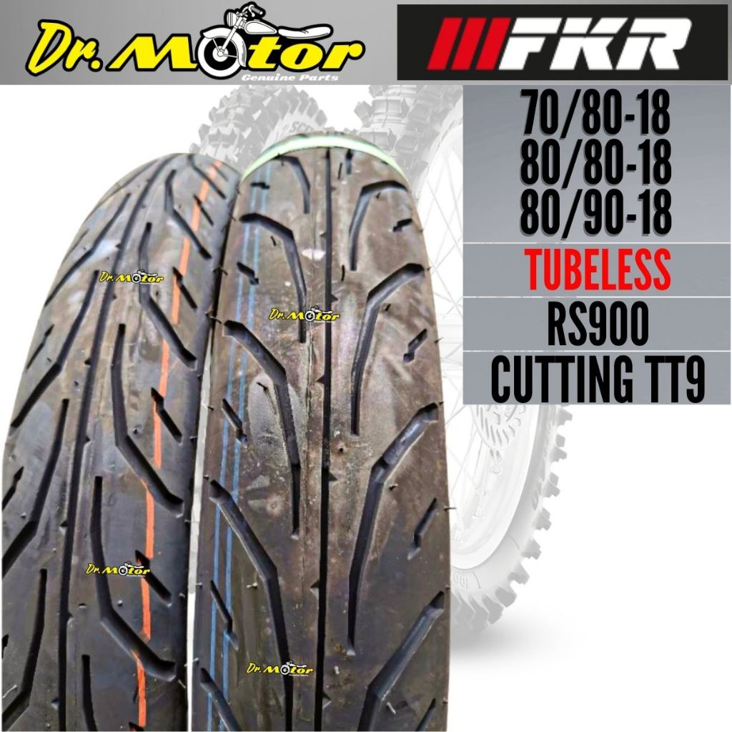 FKR TYRE TAYAR 18 RS900 Tubeless 70/80-18 80/80-18 80/90-18 RS900 ...