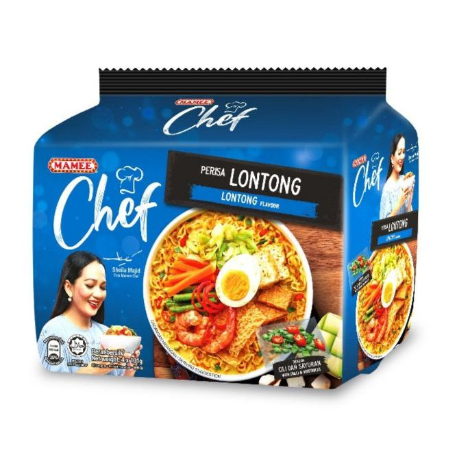 MAMEE CHEF Packs Noodles 4PCS- SPICY CHIC, LAKSA CURRY ,LONTONG ,CREAMY ...