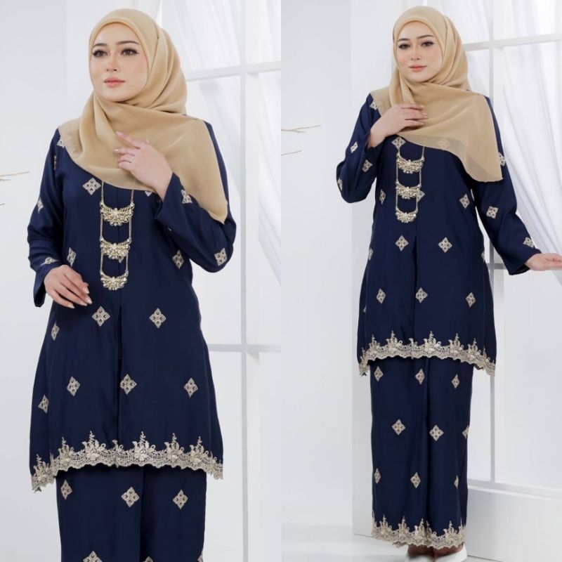 (XS - 5XL) KEBARUNG SULAM KEBAYA LABUH SULAM PLUS SIZE NIKAH TUNANG ...