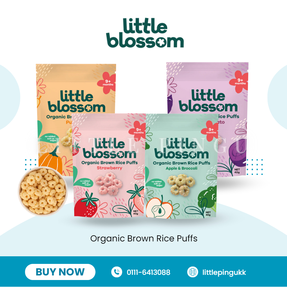 Little Blossom Organic Brown Rice Puffs | Shopee Malaysia