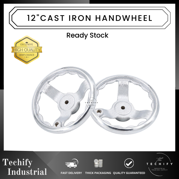 12 inch Handwheel Cast Iron Handwheel and M10 Handle (Ready Stock ...
