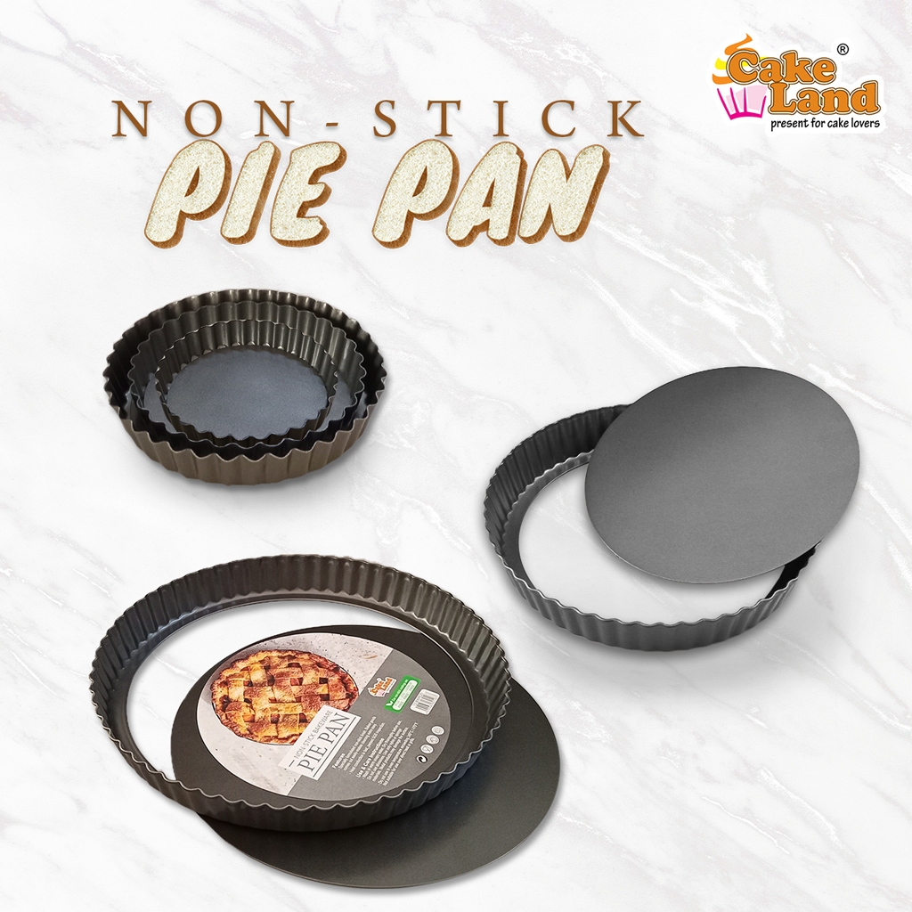 CAKE LAND Non-Stick Loose Base Pie Pan - 100mm / 120mm / 140mm / 200mm ...