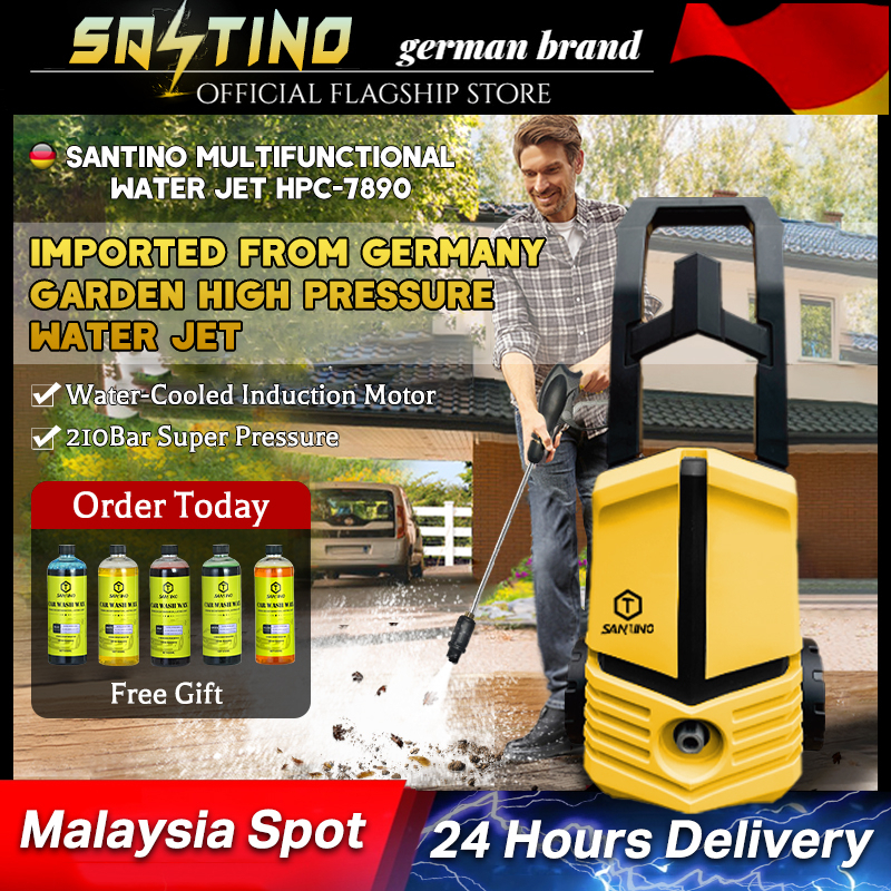 SANTINO Water Jet [2200W/200Bar] Portable Water Jet High Pressure Water ...