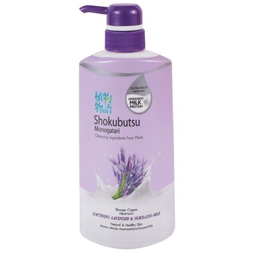 SHOKUBUTSU MONOGATARI SHOWER CREAM Softening Lavender & Hokkaido Milk ...