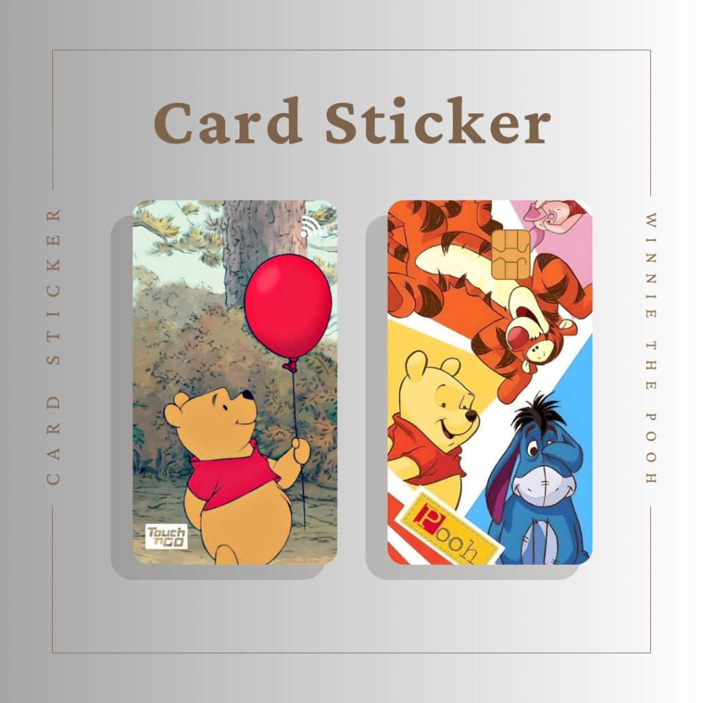WINNI3 THE P00H CARD STICKER - TNG CARD / NFC CARD / ATM CARD / ACCESS ...