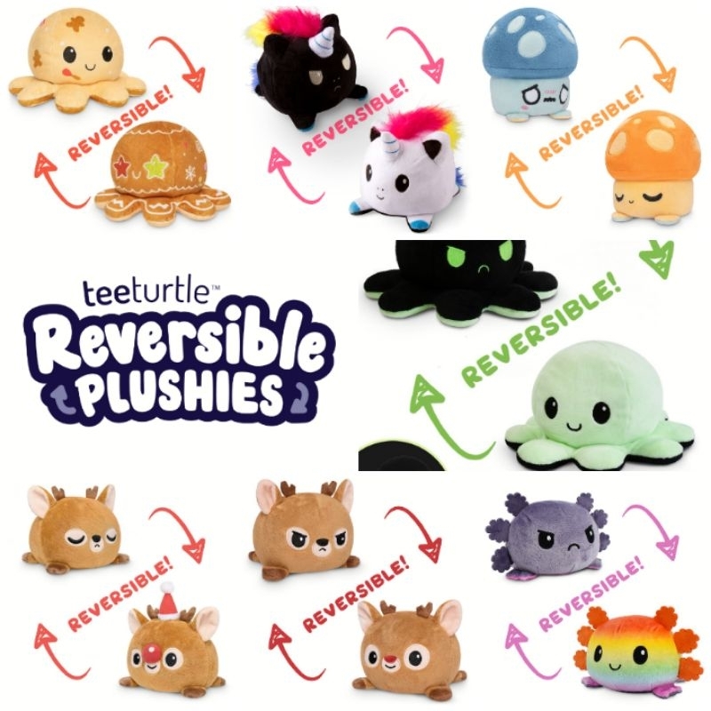 ORIGINAL TEETURTLE REVERSIBLE STRESS RELIEF PLUSHIES UNICORN ...