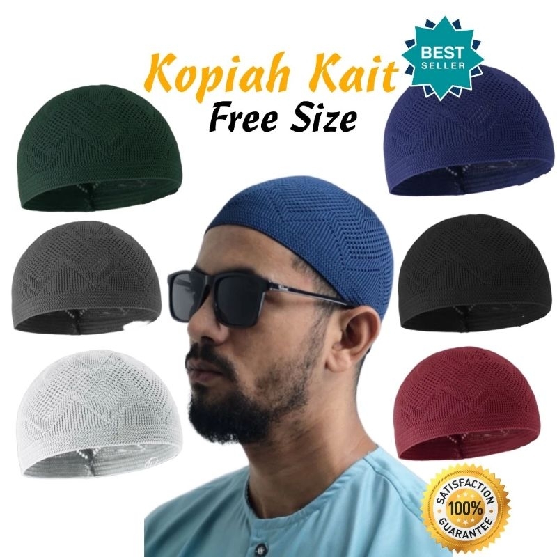KOPIAH TURKEY YASIL KAIT HARGA MURAH TURKI KOPIAH KAIT DEWASA CAP ...
