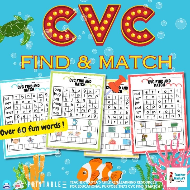 [ PDF / PRINTABLE ] CVC Find And Match Activities | TN73 | CVC ...