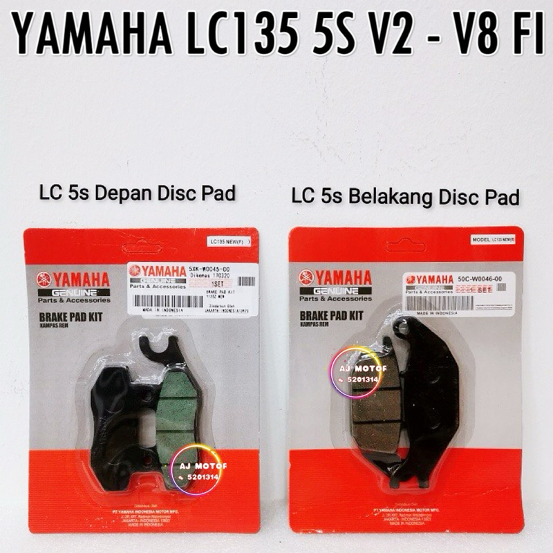 YAMAHA LC135 5S V2 - V8 FI FRONT & REAR DISC PAD LC V2 V3 V4 V5 V6 V7 ...