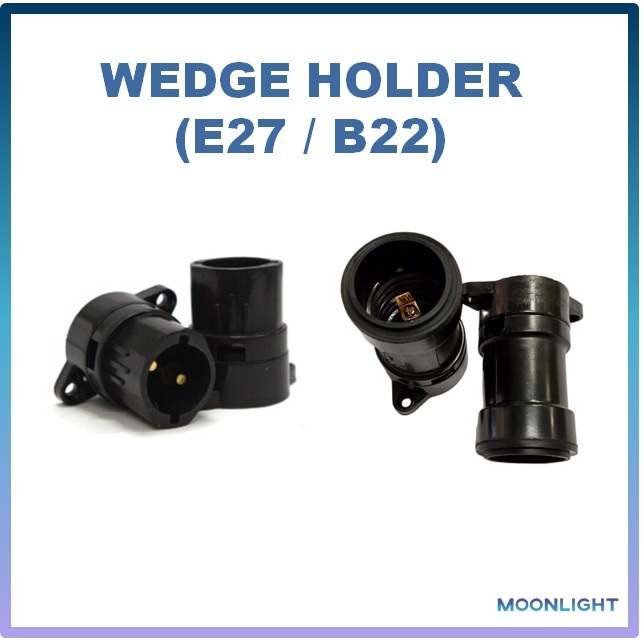 E27 B22 Wedge Holder for Light Bulb Outdoor (Lamp Holder for Pin Wire ...