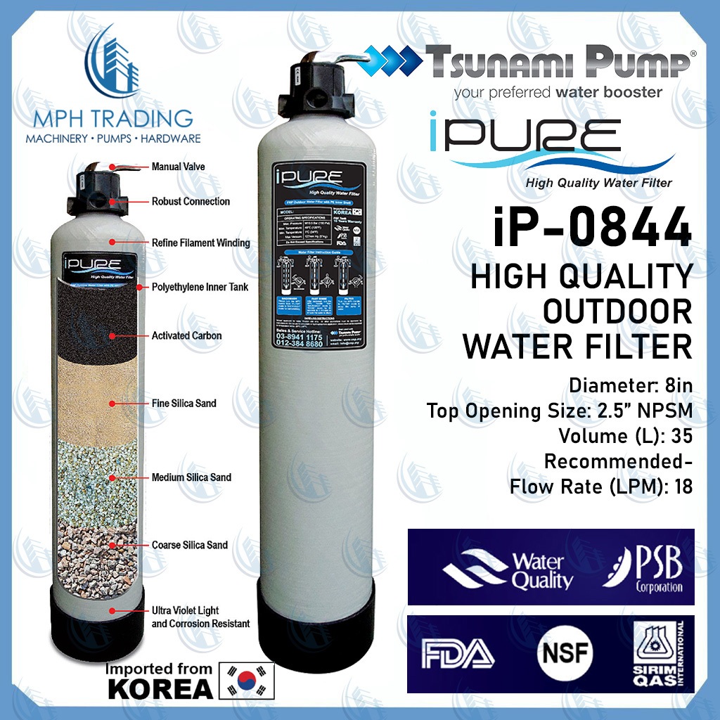 Tsunami iP0844 iPure High Quality Water Filter Outdoor Penapis Air ...