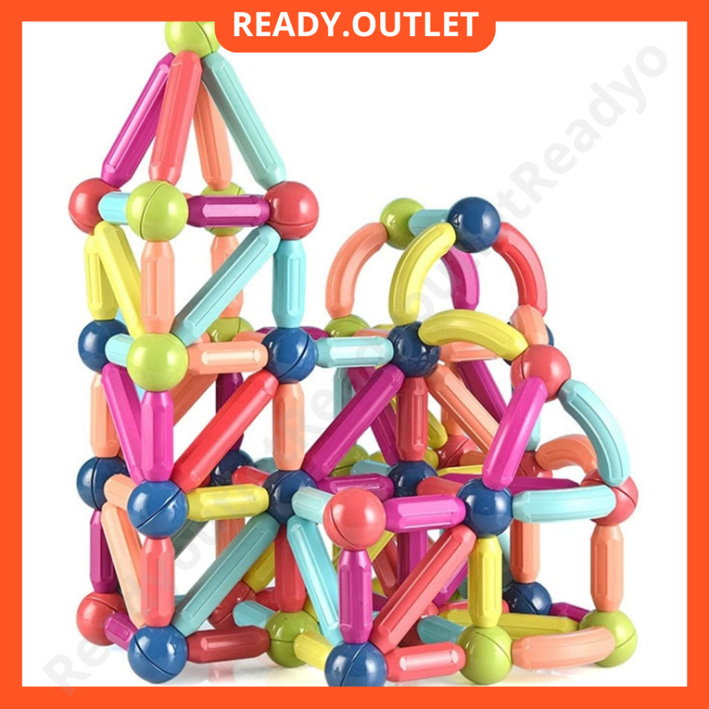42pcs Kids Magnetic Stick Balls Building Toy Blocks 3D Geometry ...