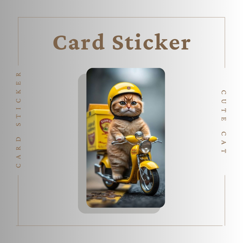 CUTE CAT 2 CARD STICKER - TNG CARD / NFC CARD / ATM CARD / ACCESS CARD ...