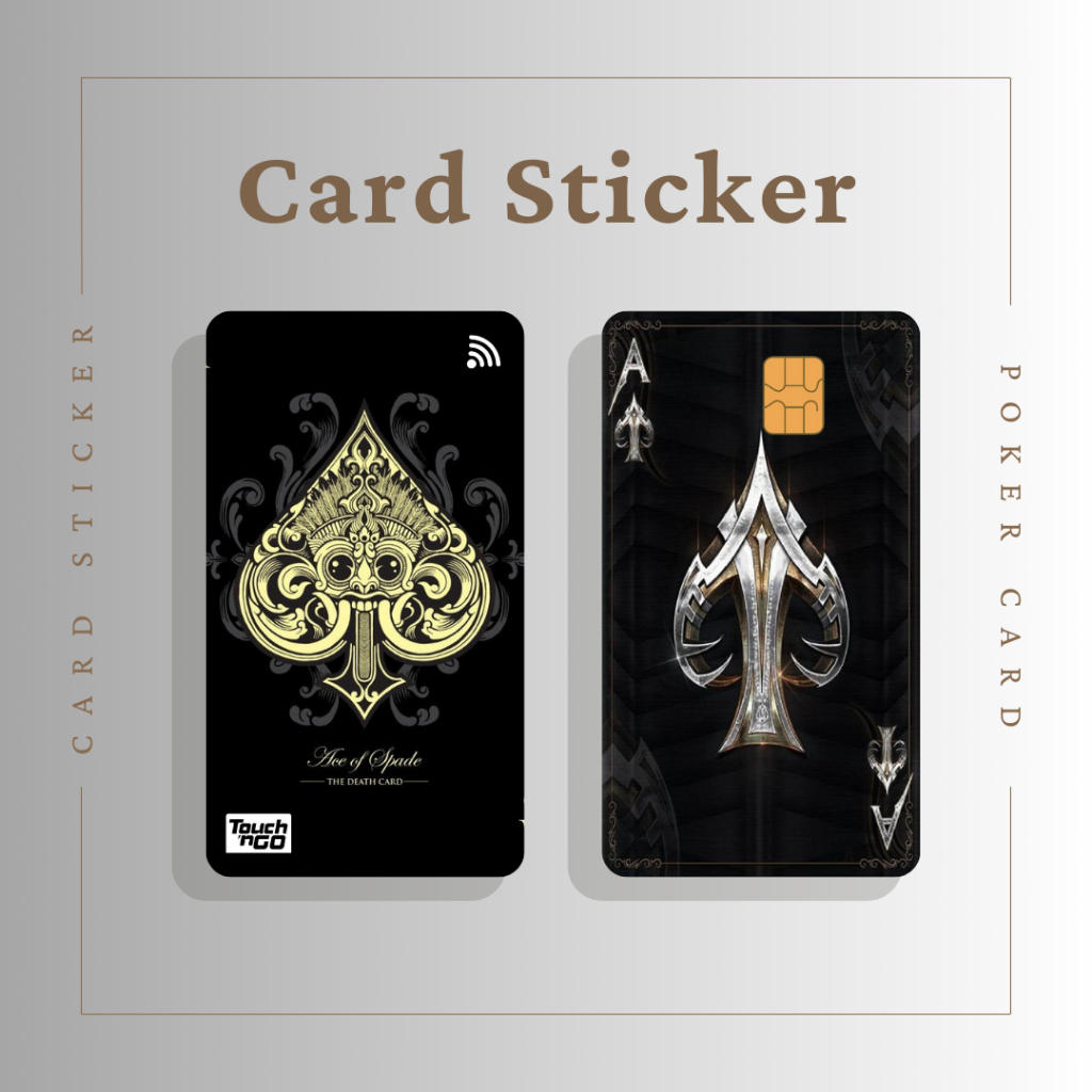 POKER CARD STICKER - TNG CARD / NFC CARD / ATM CARD / ACCESS CARD ...